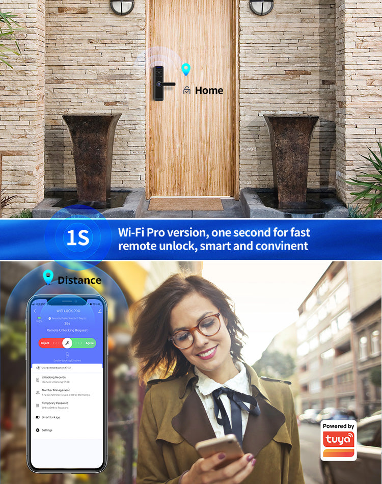 A270 —— Tuya Wifi Electronic Smart Door Lock – YRHAND