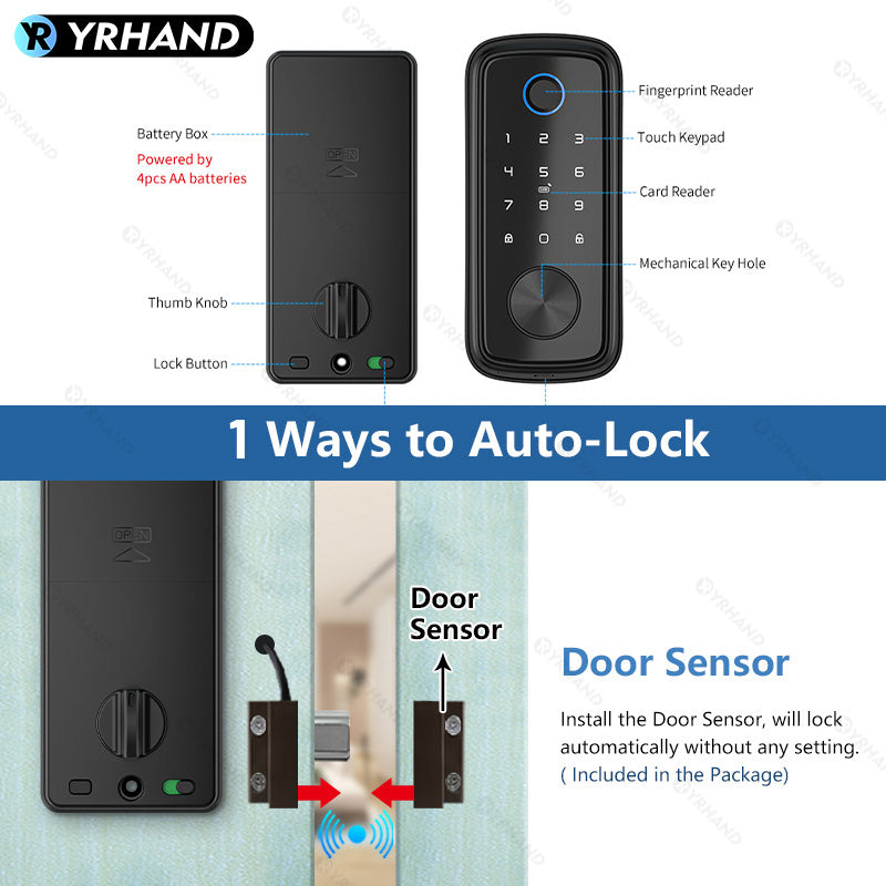 T1 Zigbee——Biometric Fingerprint keyless lock – YRHAND