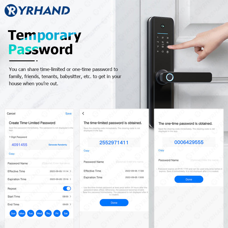 X6 Pro —— Security Wireless App Fingerprint Smart Door Locks – YRHAND