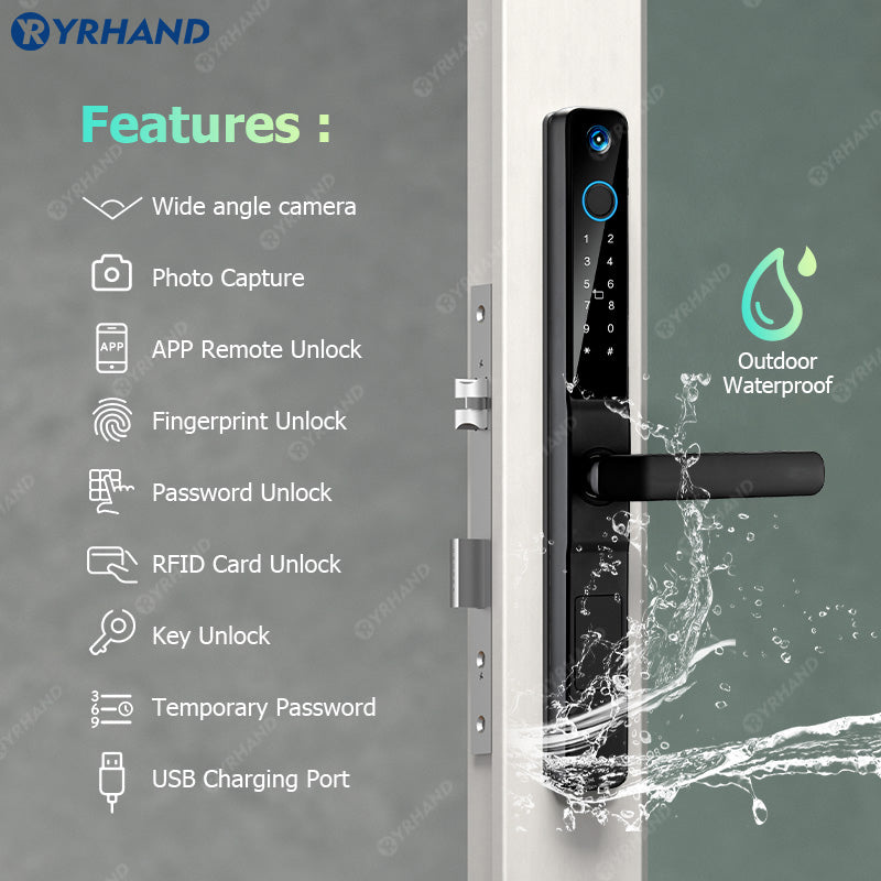 Y02 —— Waterproof Outdoor Glass Sliding Door Lock – YRHAND
